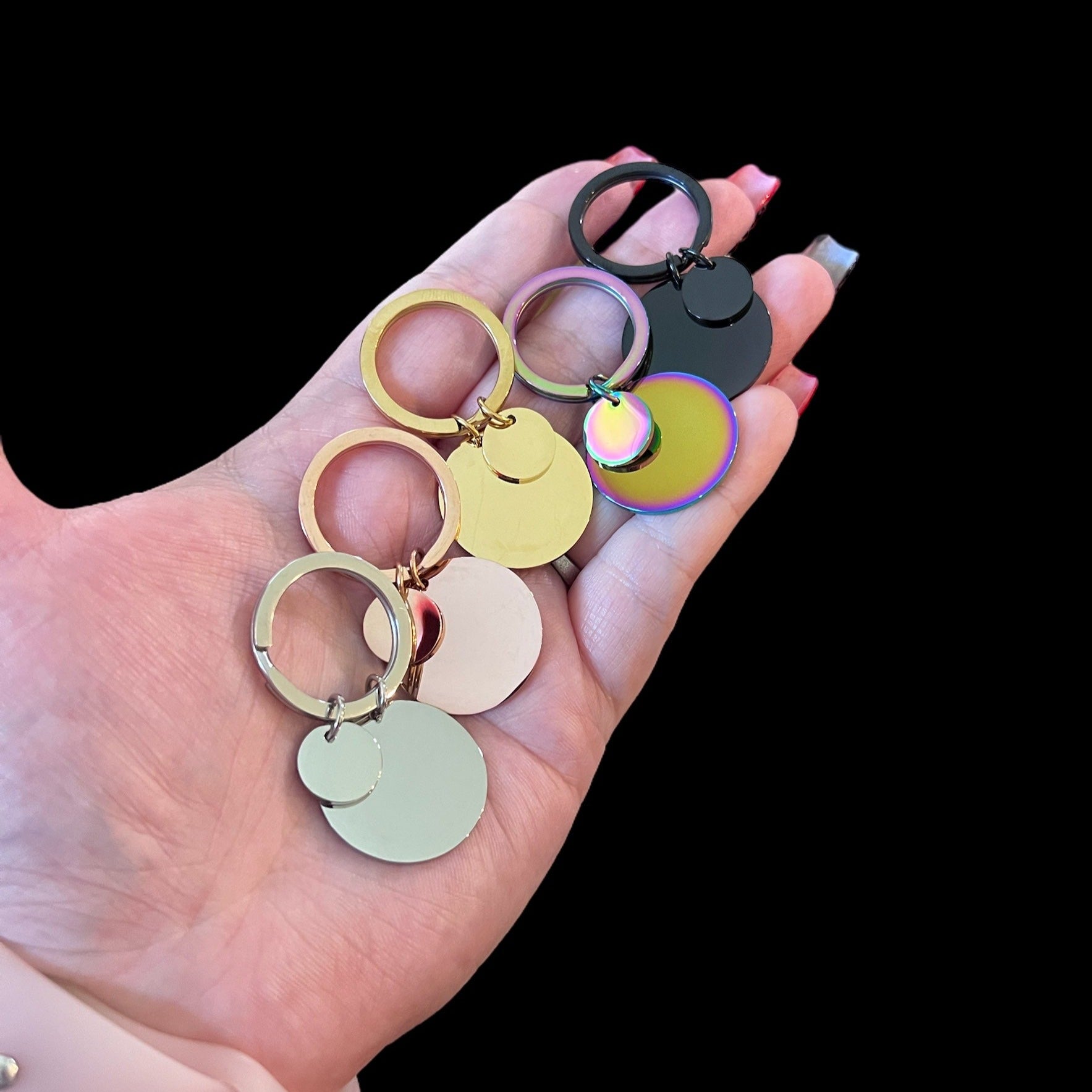 Round Disc Keychain – Riley Black Designs