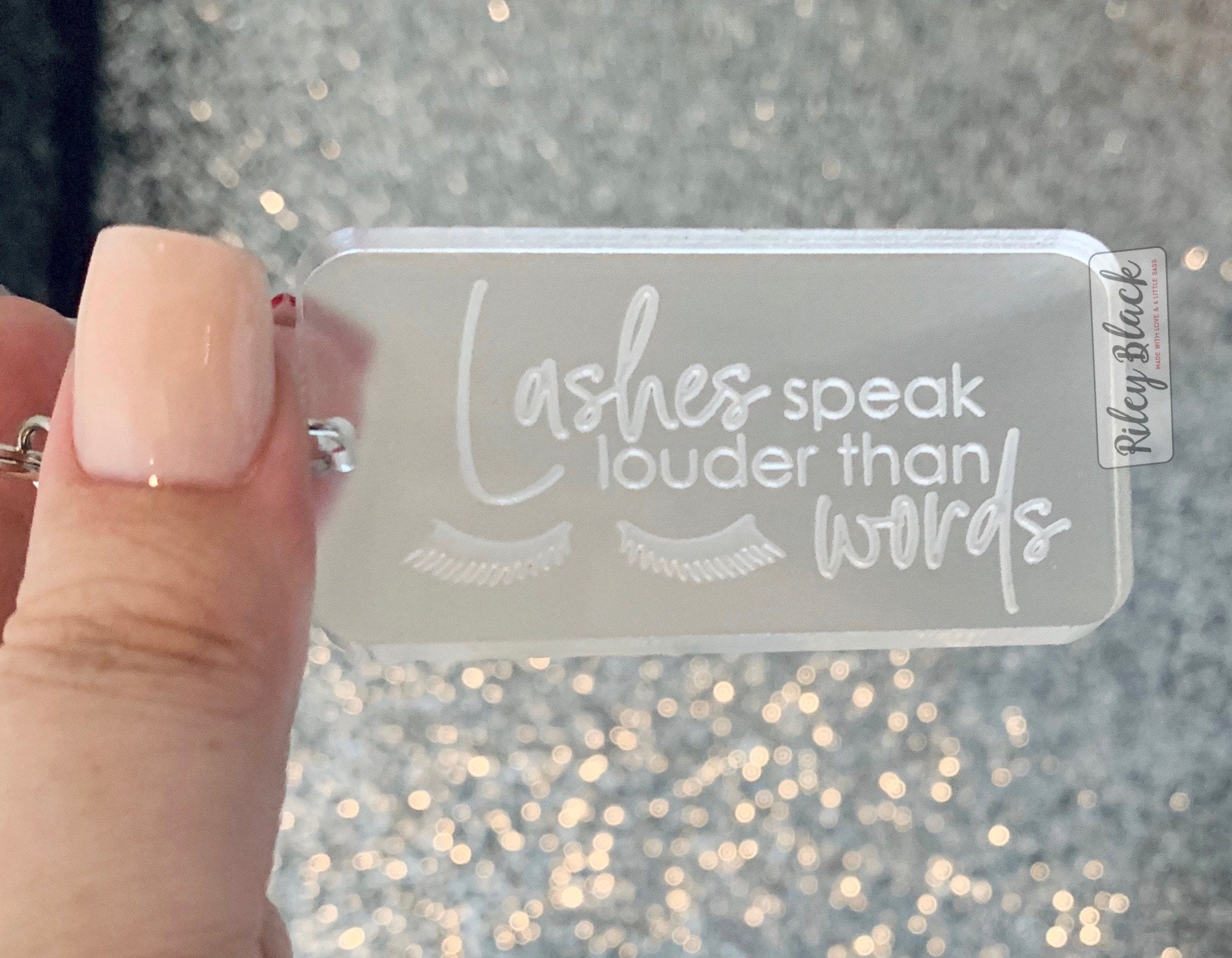 DIGITAL DOWNLOAD Lashes Speak Louder Than Words Keychain svg, Digital ...