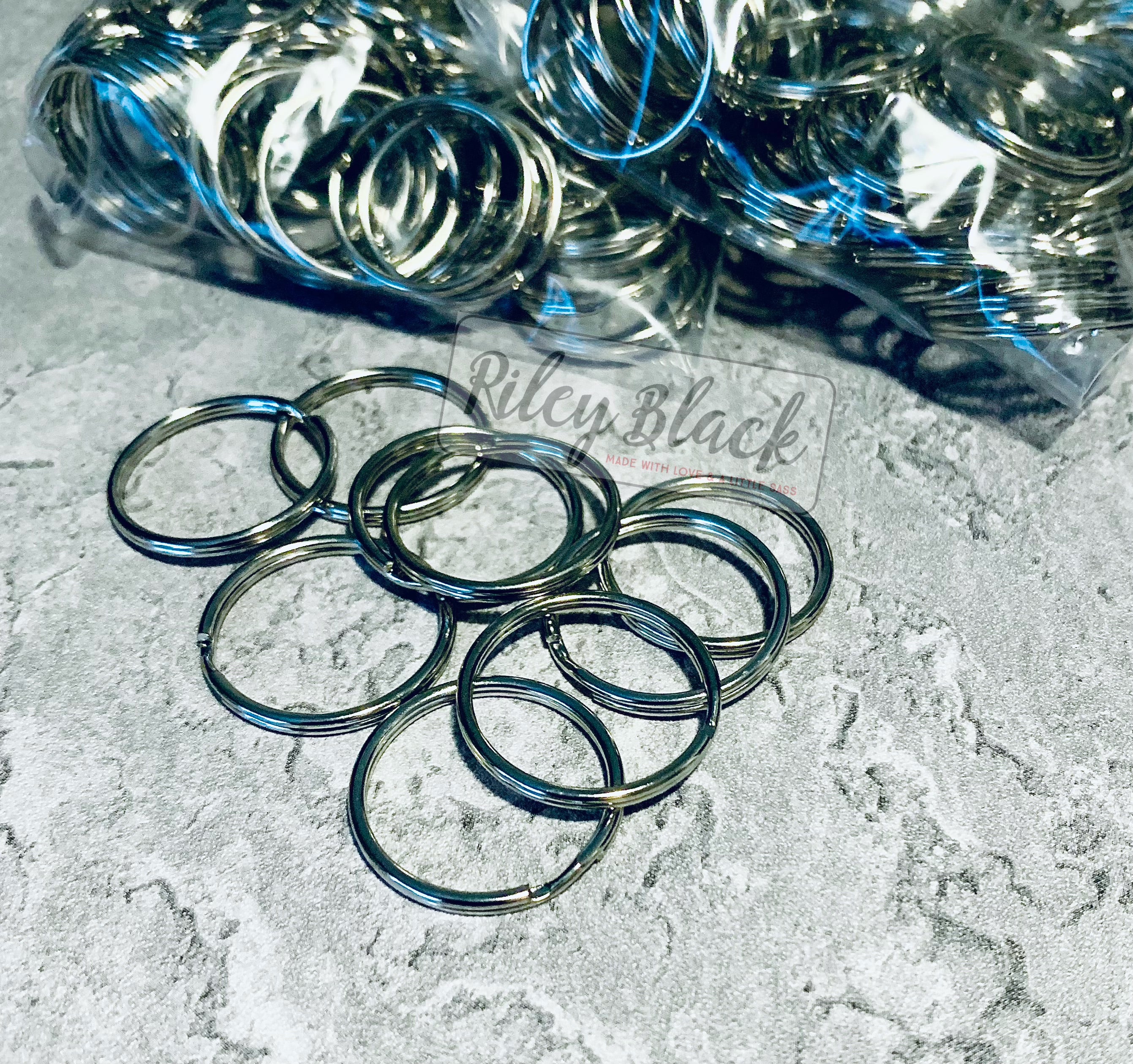 Silver Split Key Rings (25mm) – Riley Black Designs